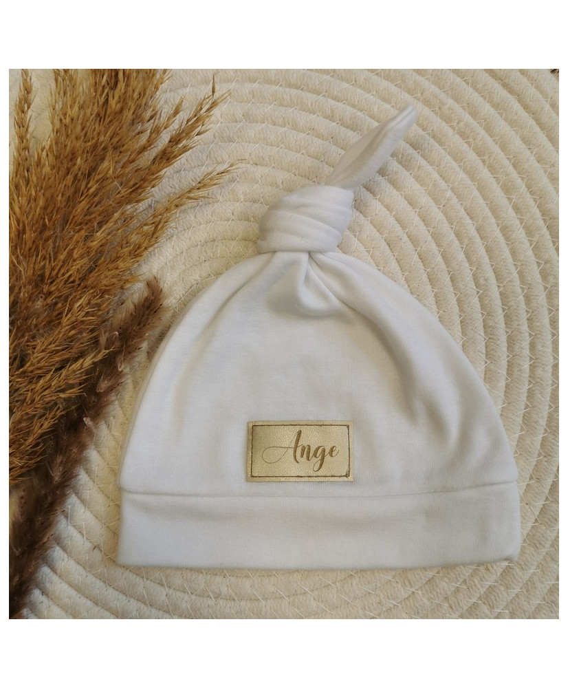 Bonnet de naissance à nœud personnalisé